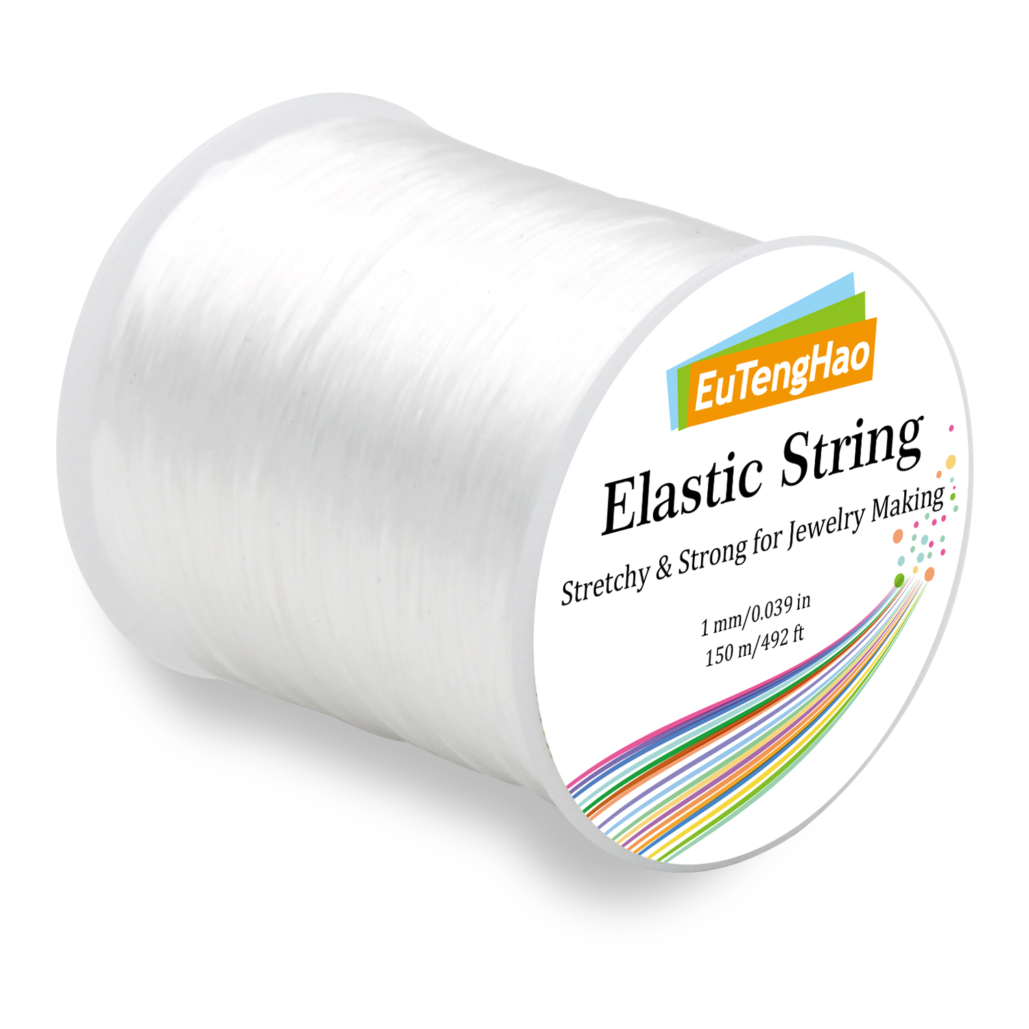 EuTengHao 1mm Elastic String for Bracelet Crystal String Cord 150m ...