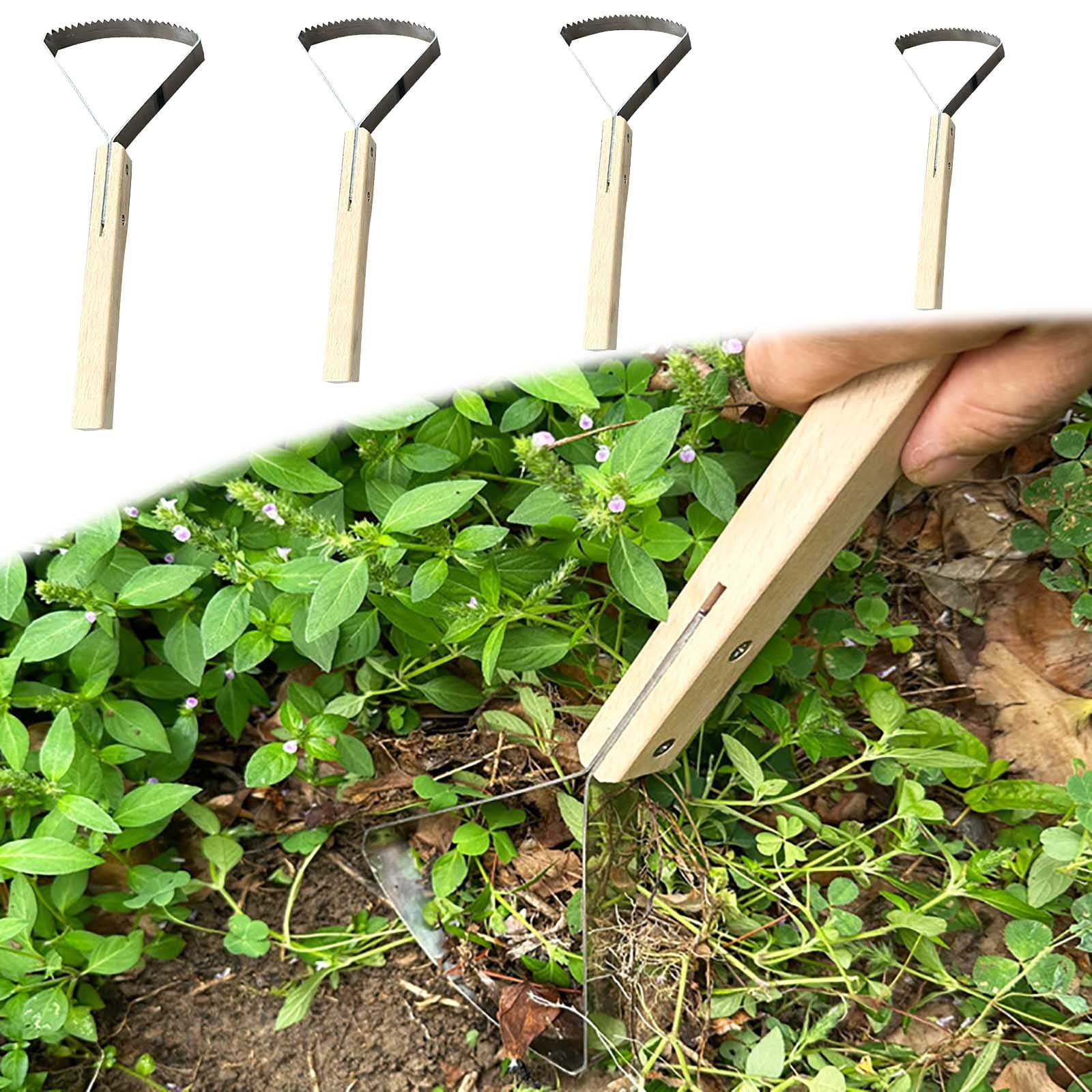 Euaioeiu 2-in-1 Weed Puller Tool,Garden Weed Scraper Tool,Weeding Rake ...