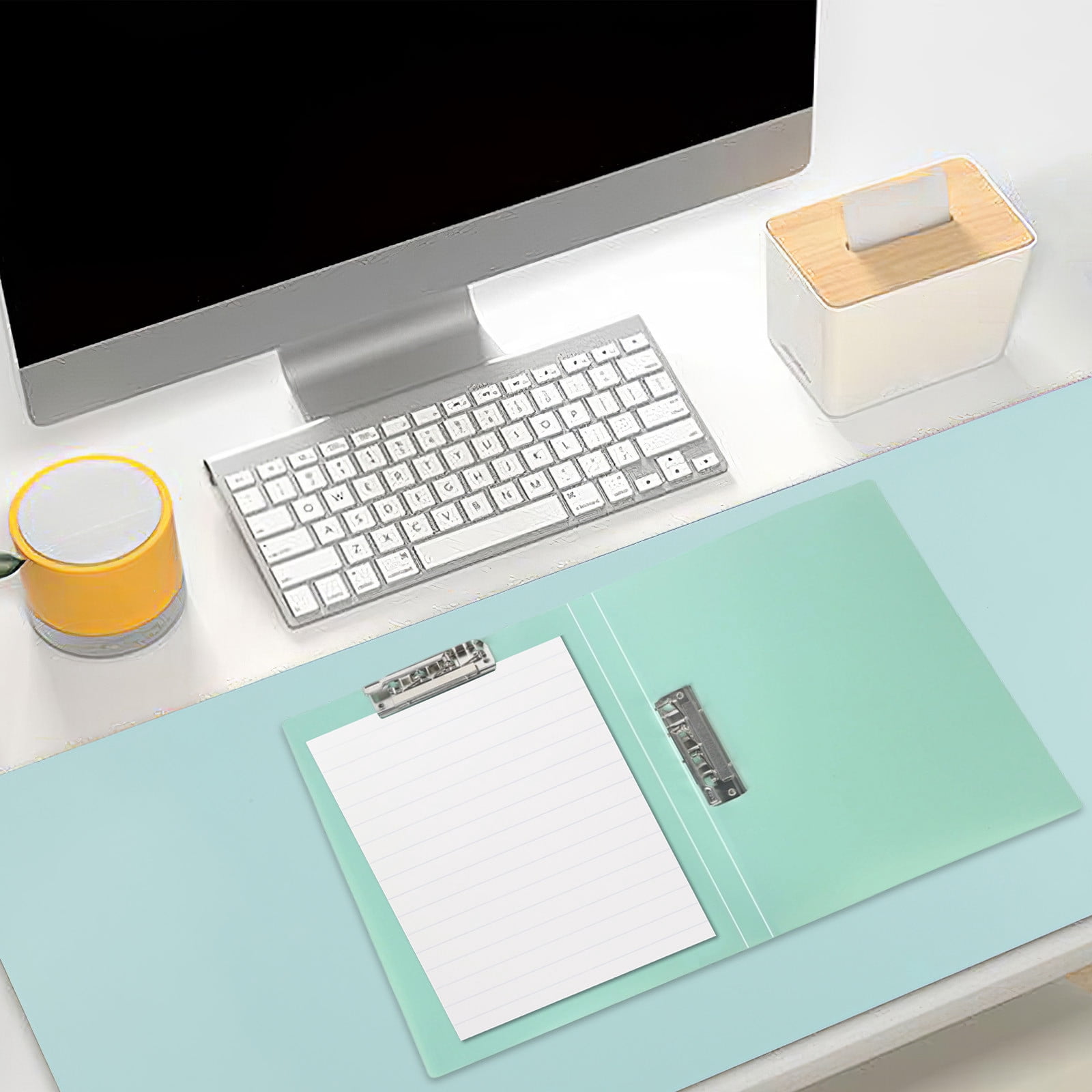 Euaioeiu A4 Document Folder Dual Clamp File Organizer, Sturdy ...