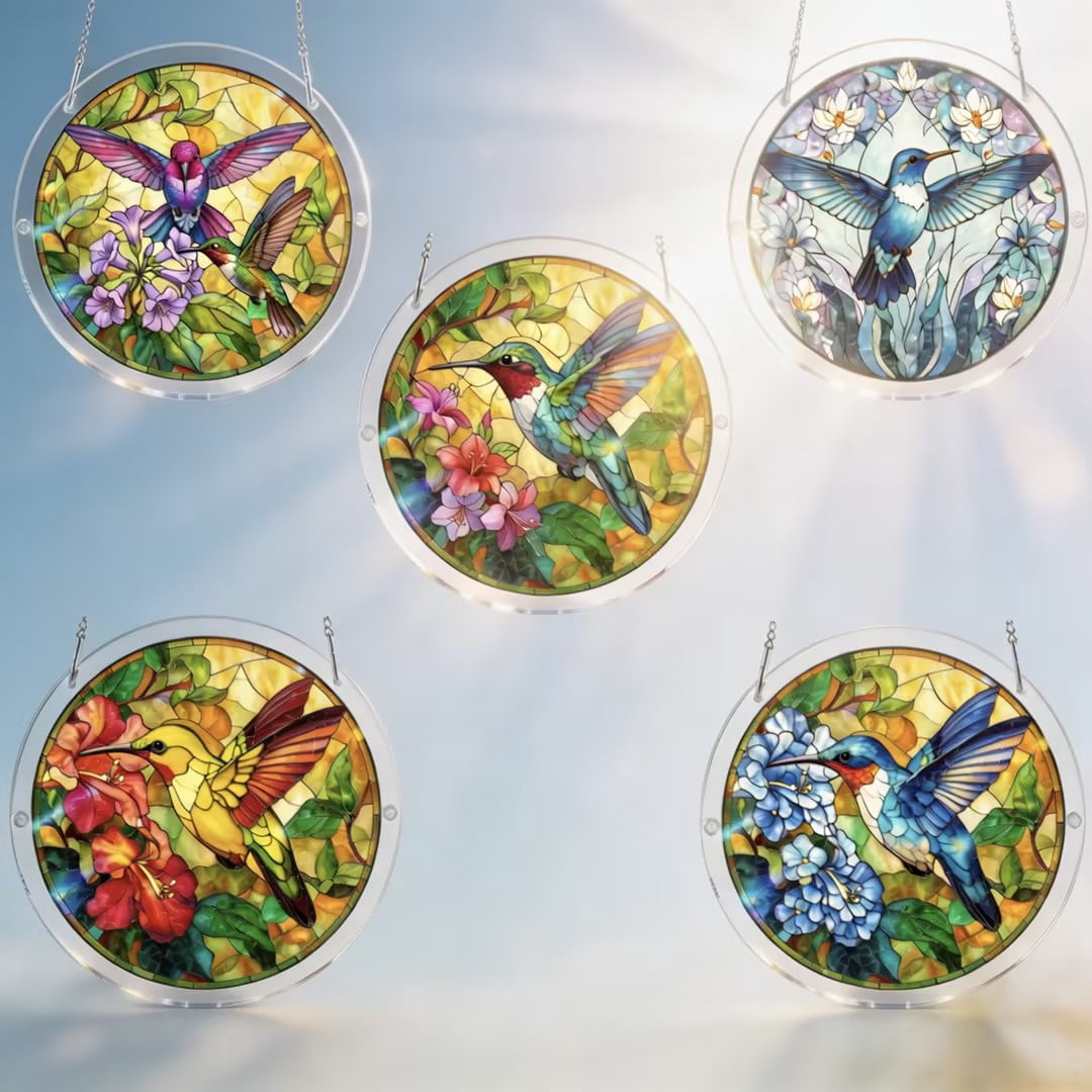 Euaioeiu Acrylic Suncatcher Puzzle Window Hanging,Stained Glass Puzzle ...