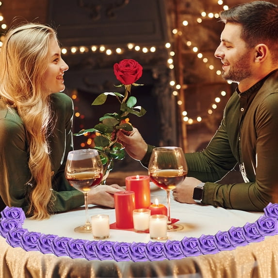 Euaioeiu Artificial Foam Roses Bouquet DIY Wedding Valentine's Day ...