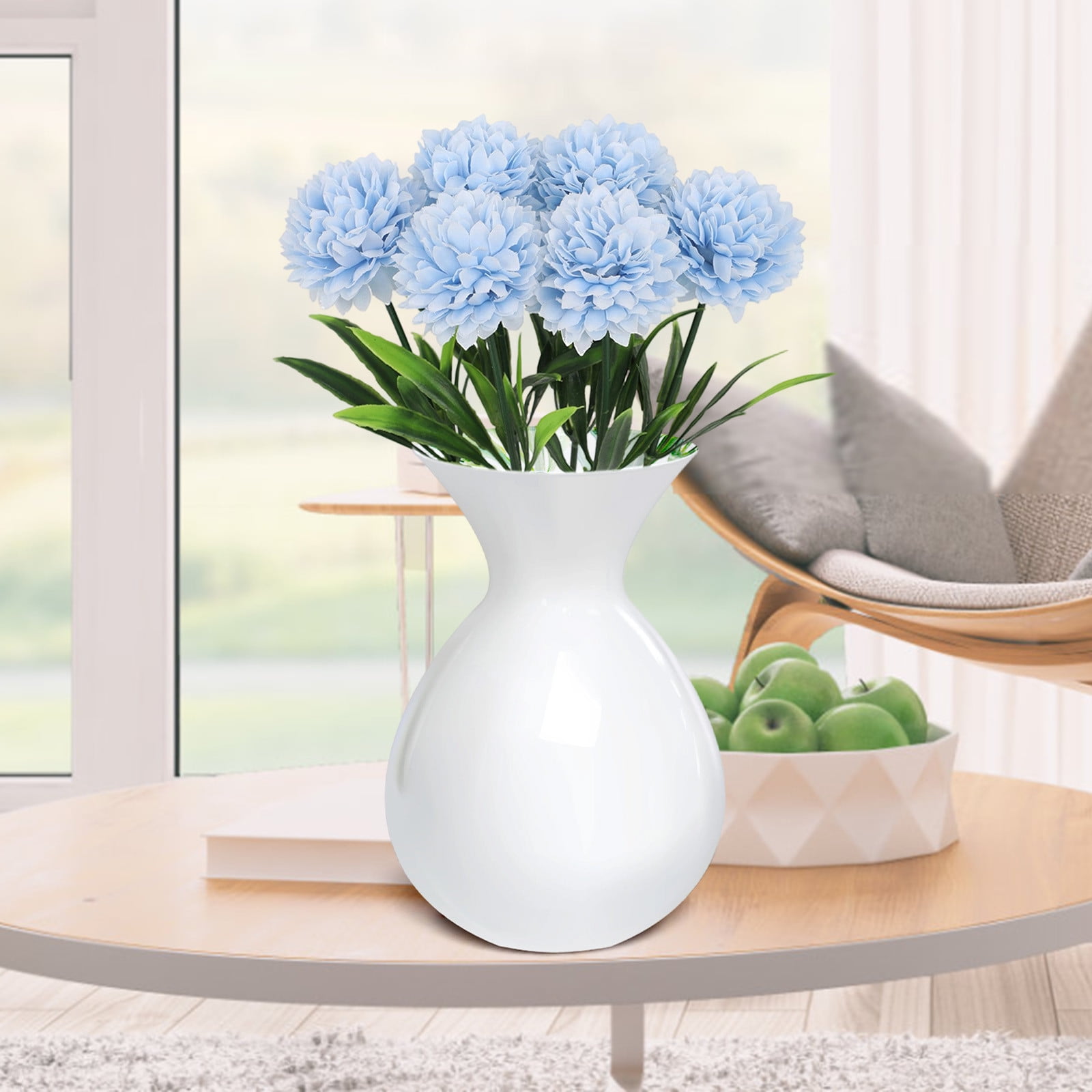 Euaioeiu Artificial Hydrangea Flowers Silk Floral Arrangements for Home ...