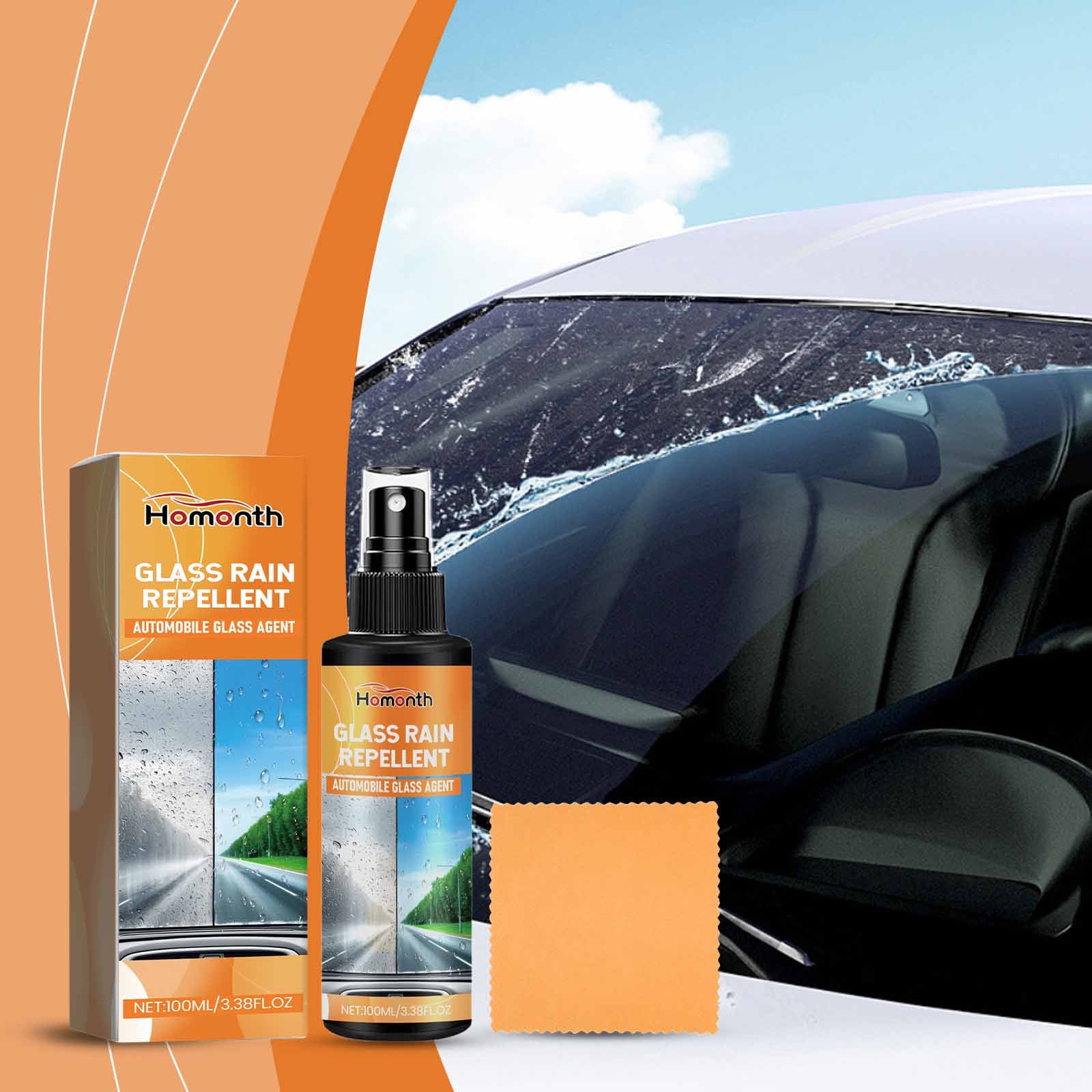 Euaioeiu Car Glass Rain Repellent Spray Waterproof Windshield Treatment ...