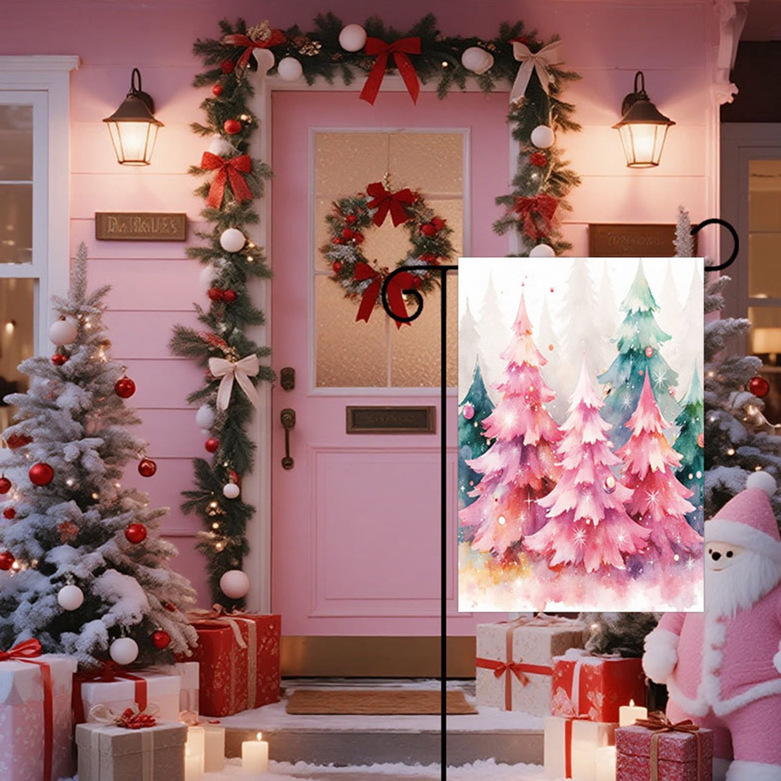 Euaioeiu Christmas Garden Flag Double Sided Outdoor Decorations ...