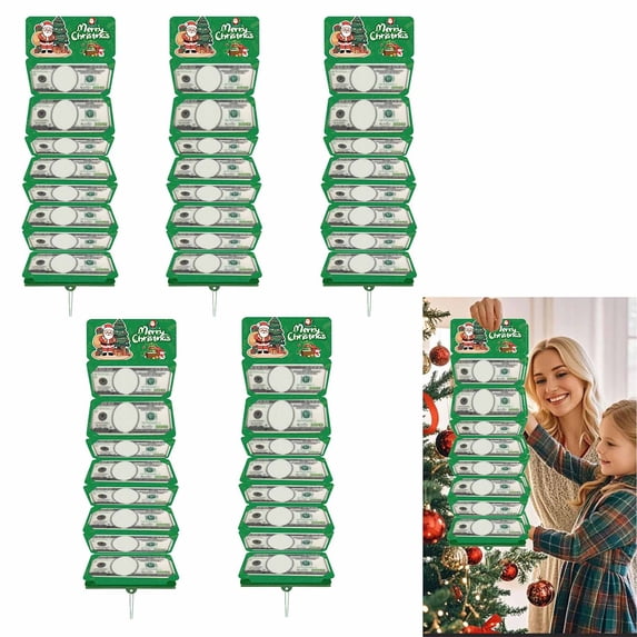 Euaioeiu Christmas Surprise Money Box with 10 Card Slots, Festive ...