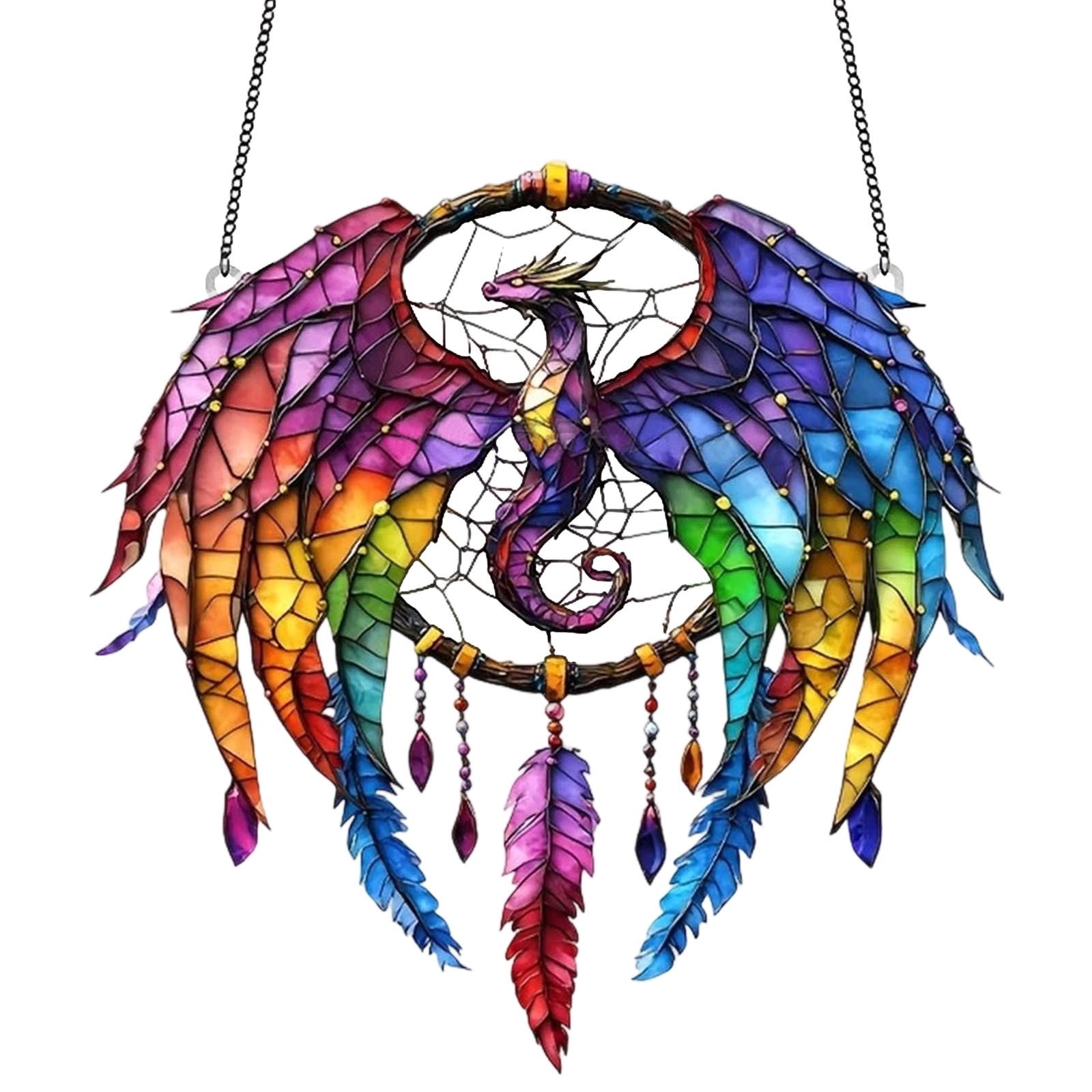 Euaioeiu Dreamcatcher Window Hanging Decorations, Waterproof Acrylic ...