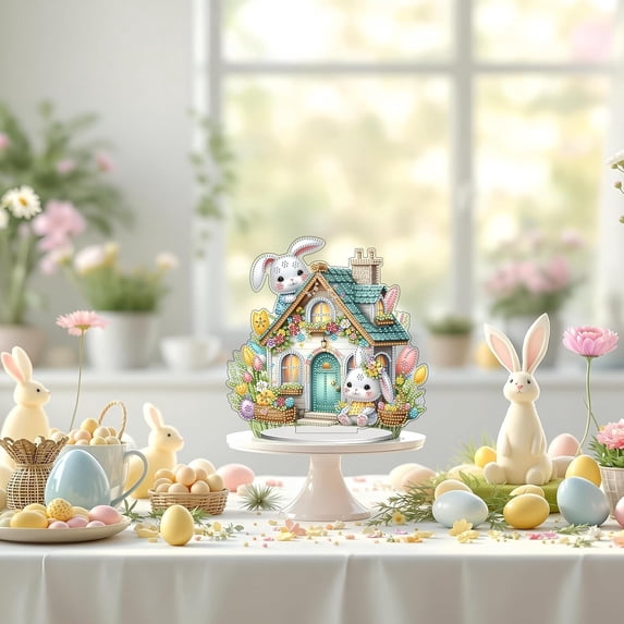 Euaioeiu Easter Kit DIY Craft Art with Rhinestones Canvas Wall Decor ...