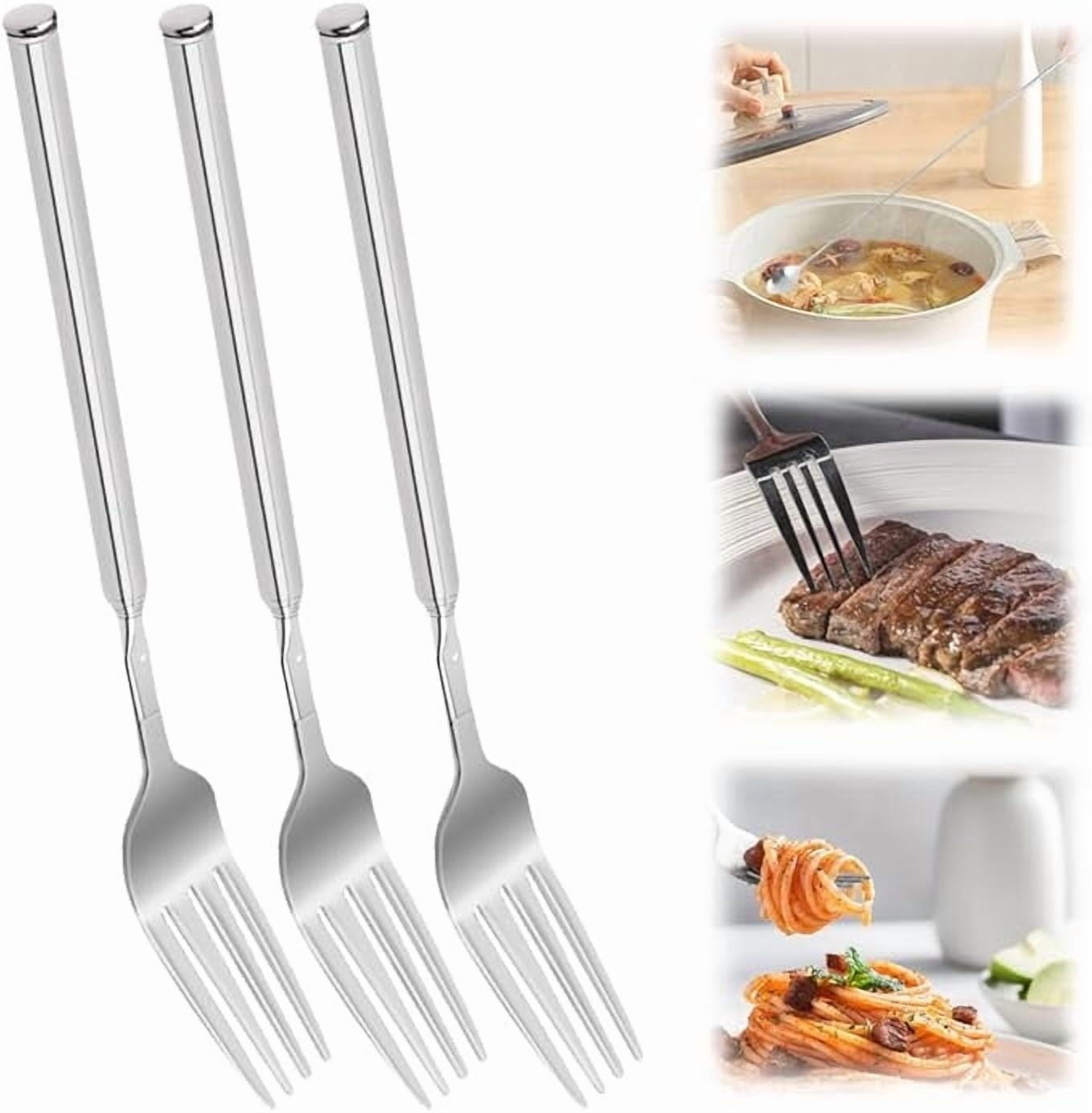 Euaioeiu Extra Long Extendable Fork for BBQ Grilling Picnics Camping ...