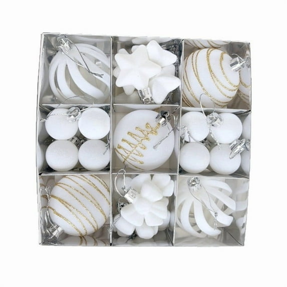 Euaioeiu Flocked Velvet Christmas Ornaments Set of 27, 2.4 Inch Brown ...