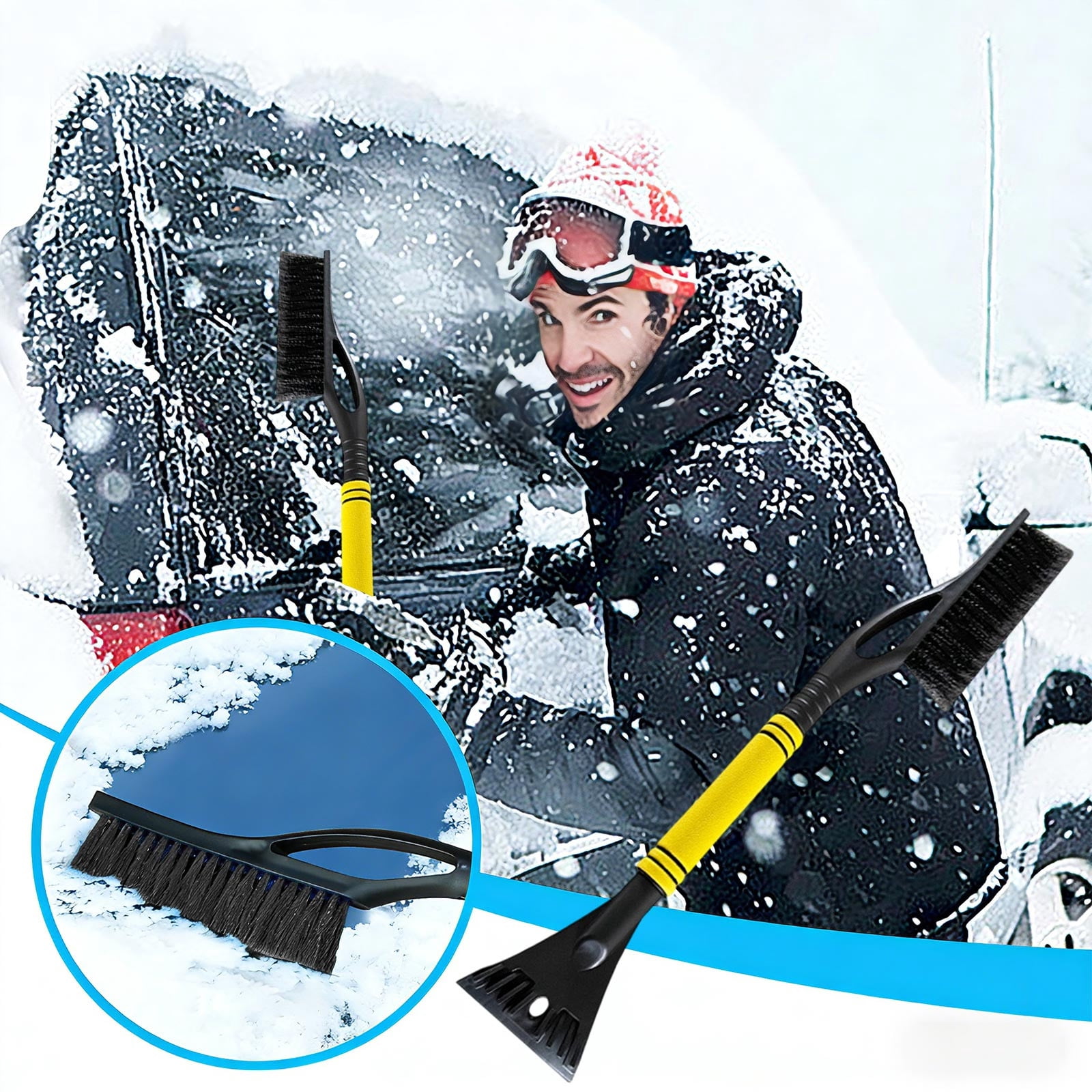 Seyotauo Ice Scrapers with Snow Brush, Snow Remover for Car Windshield ...