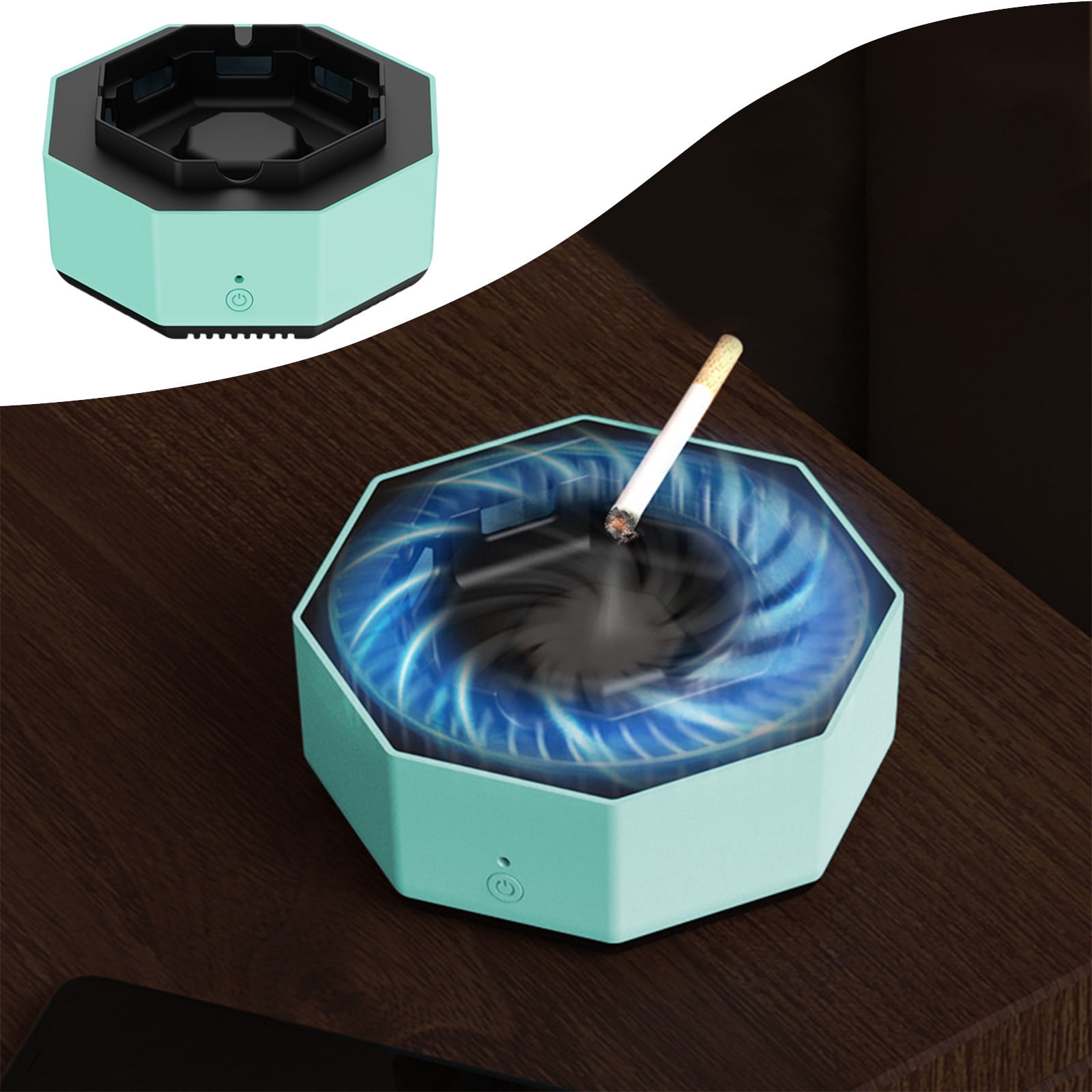 Euaioeiu Negative Ion Ashtray, Portable Desktop Absorber with ...