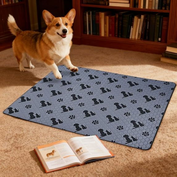 Euaioeiu Reusable Dog Pee Pads Washable,4-Layer Absorbent & Leak-Proof ...