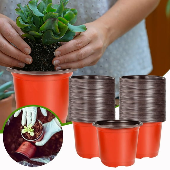 Euaioeiu Reusable Starter Pots Plastic Vegetation Nursery Grow Bags ...