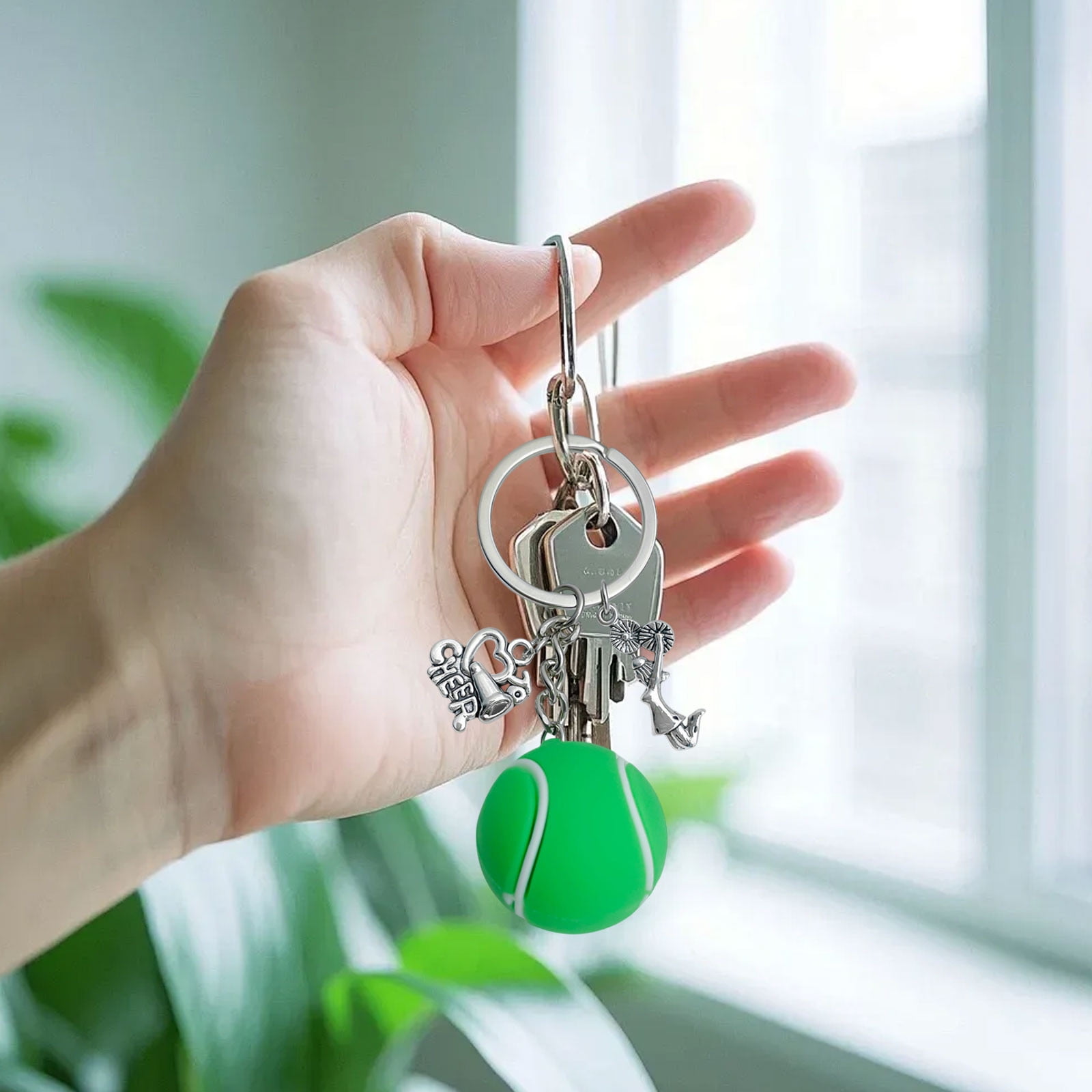 Euaioeiu Sports Ball Keychain Set, Soccer Basketball Volleyball Pendant ...