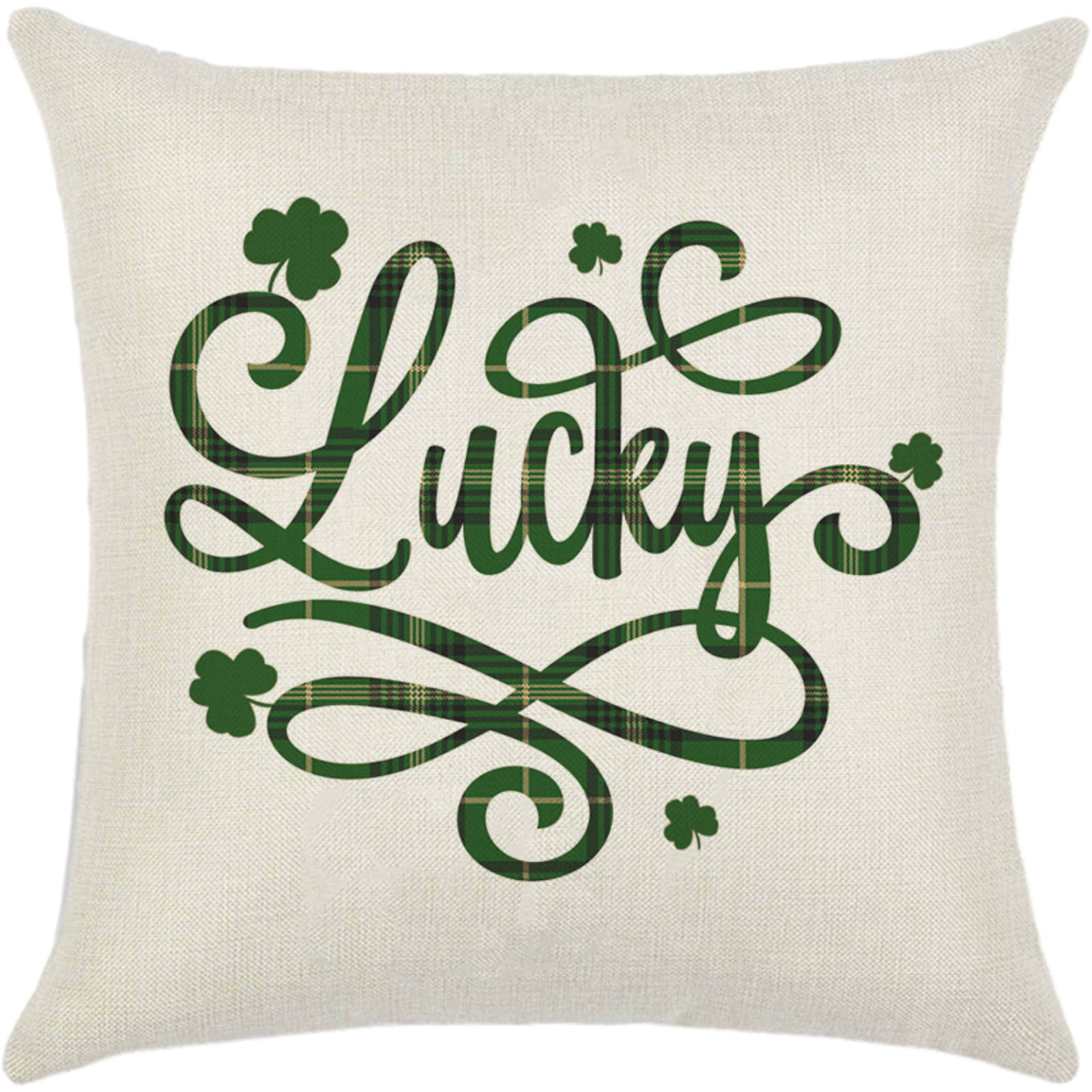 Euaioeiu St. Patrick's Day Shamrock Irish Themed Decorative Pillow ...