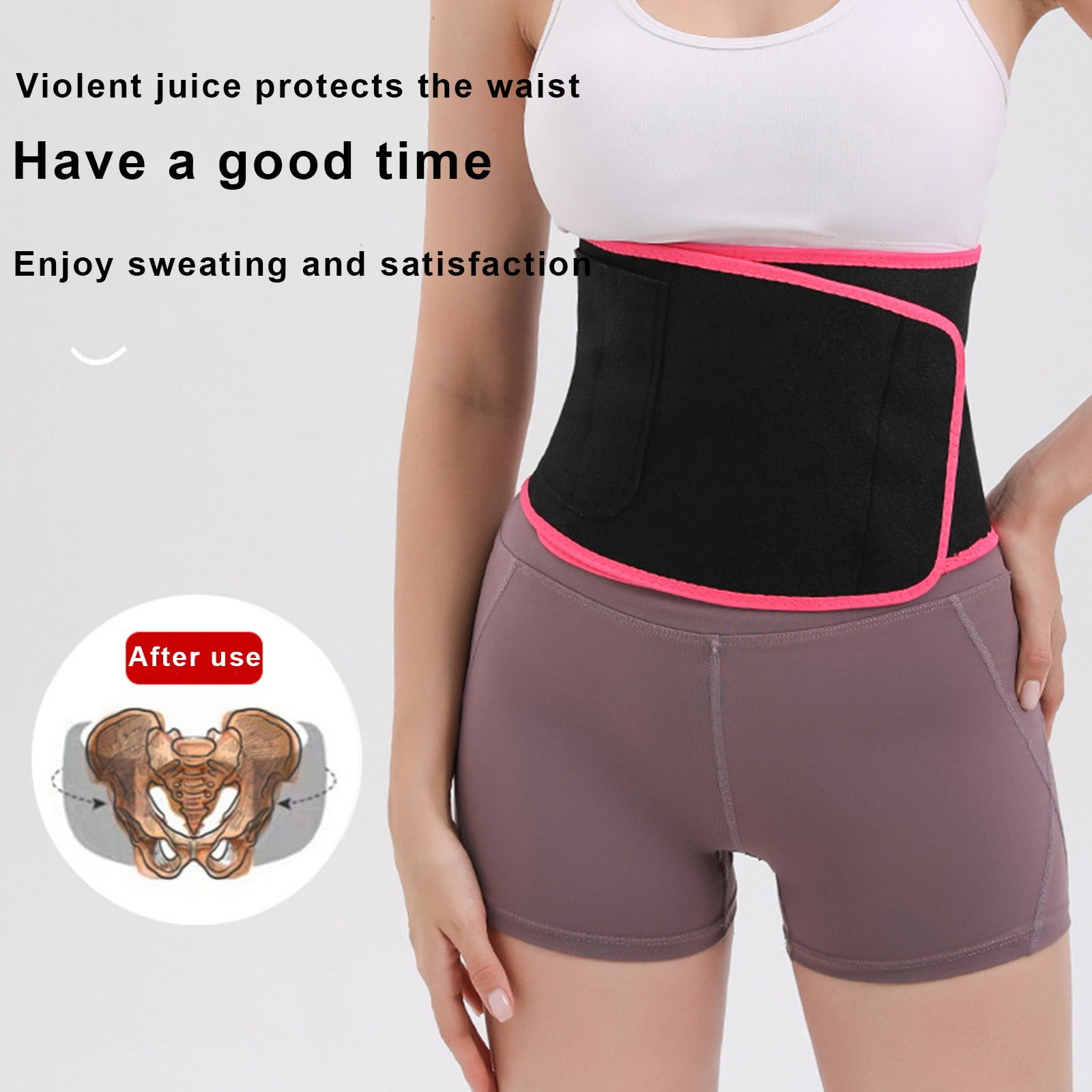 Euaioeiu Sweat Waist Trainer Belt for Women, Breathable Slimming Girdle ...