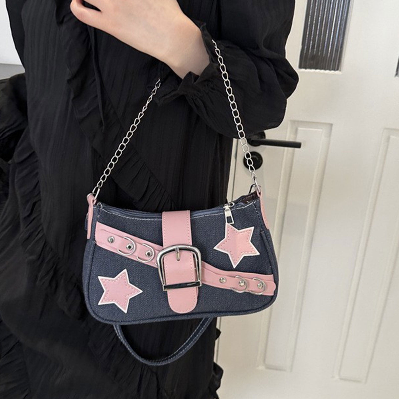 Euaioeiu Trendy Denim Shoulder Bag for Women, Vintage Crossbody Purse ...