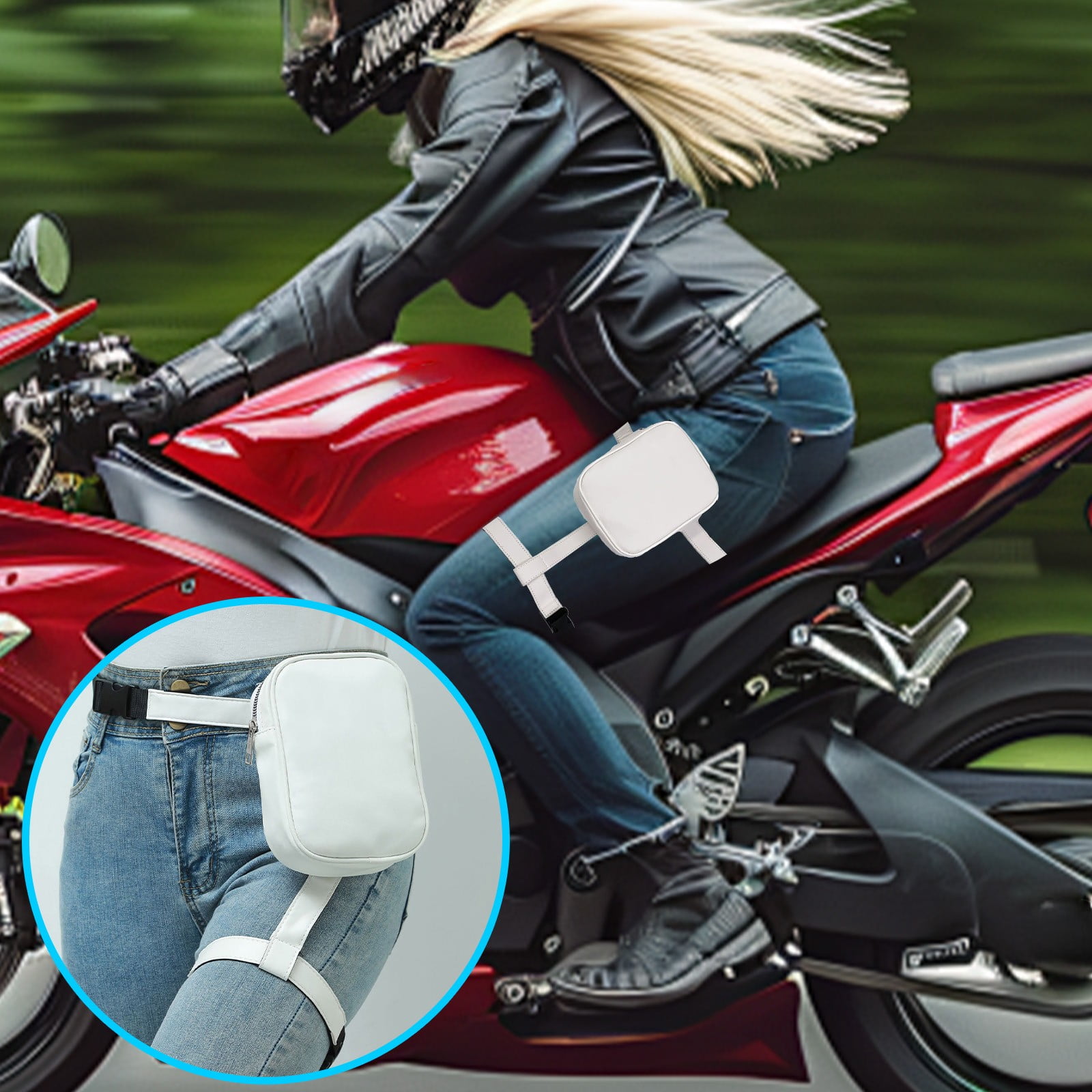 Euaioeiu Waterproof Leg Bag for Women, Adjustable Running Cycling ...