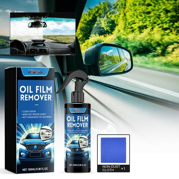 Euaioeiu Windshield Oil Film Remover Spray, Streak-Free Glass Cleaner ...