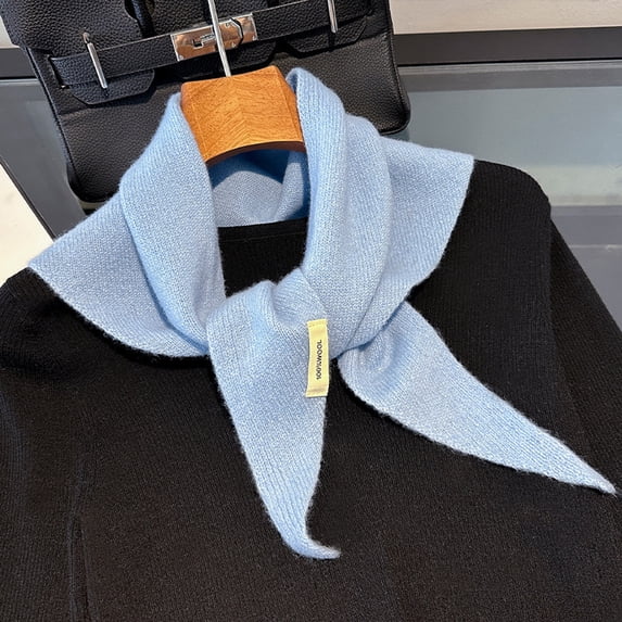 Wool Knit Triangle Scarf Shawl Wrap Women's Fashion Winter Warm Soft ...