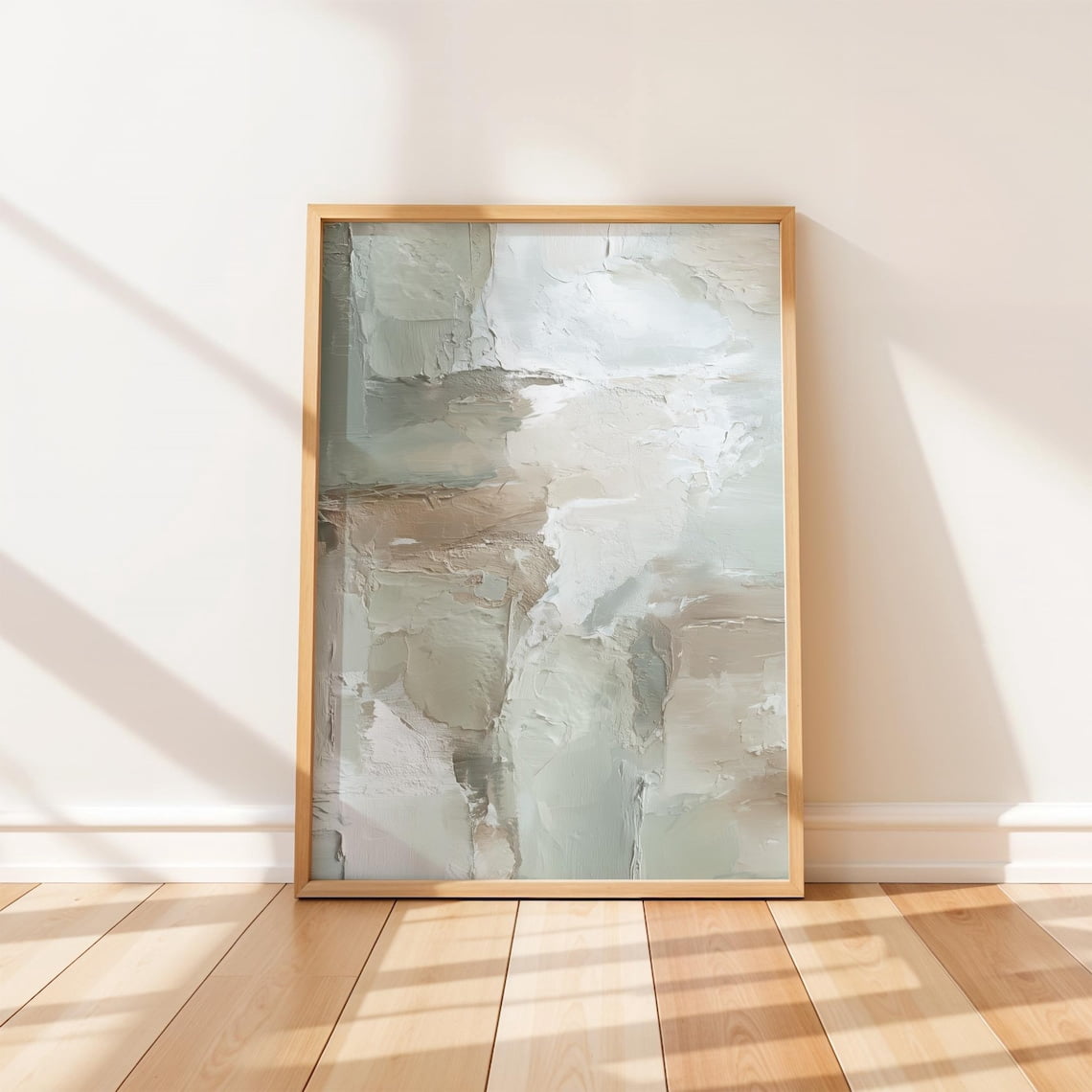 Eucalyptus Art Calming Textured Neutral Sage Seafoam Greens Modern ...