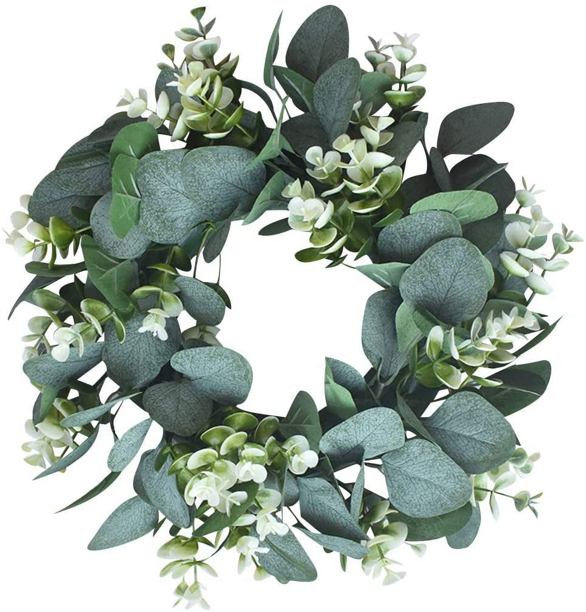 Eucalyptus Artificial Wreath, 12.99" Wreath Christmas Door Wreath Wall ...