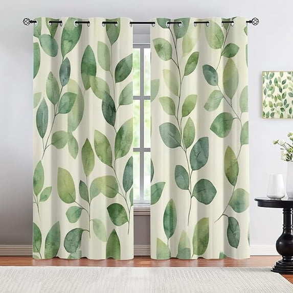 Eucalyptus Blackout Curtains For Girls Boys Home Decor, Vines Curtain ...