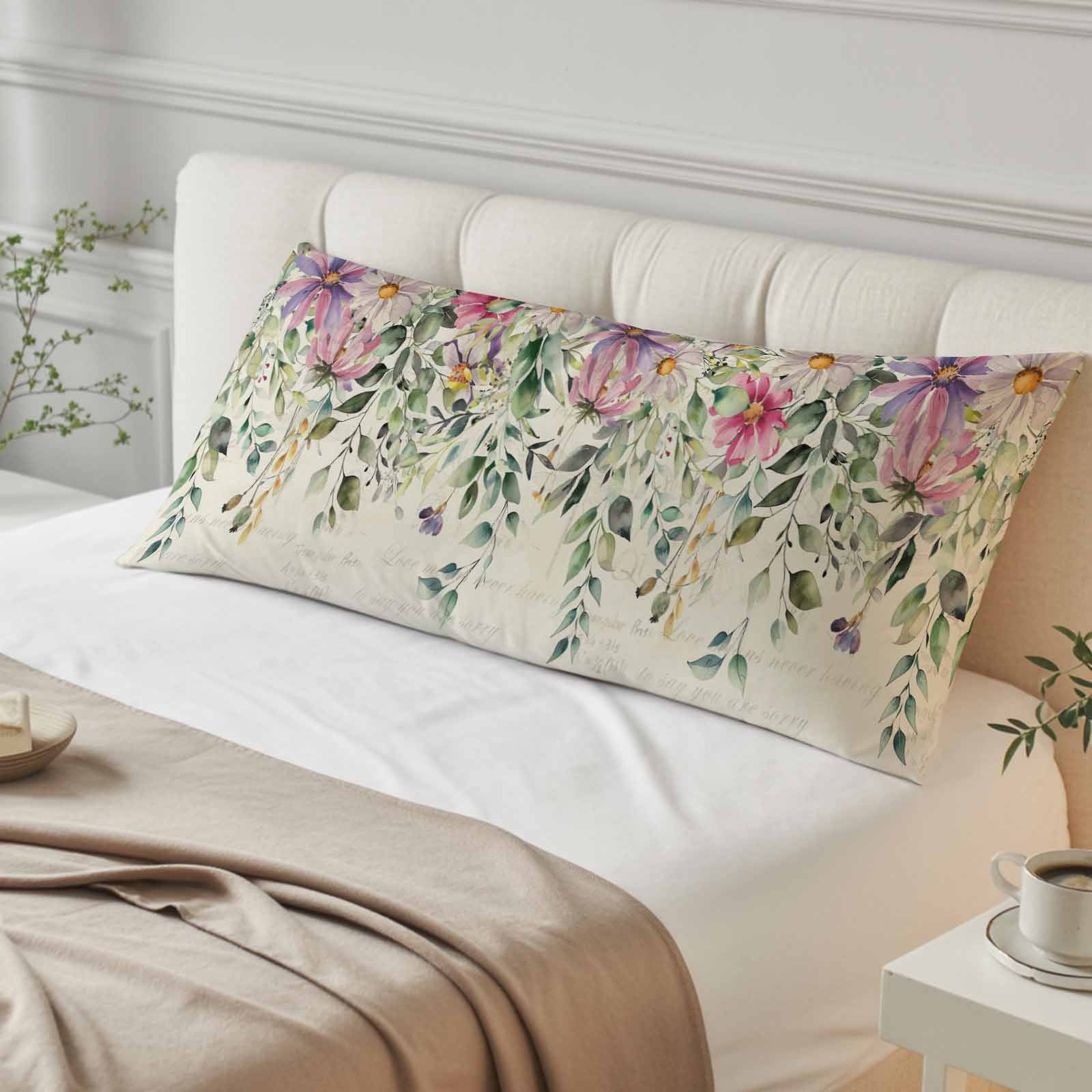 Eucalyptus Body Pillow Cover, Pillowcase Protectors with Zipper ...