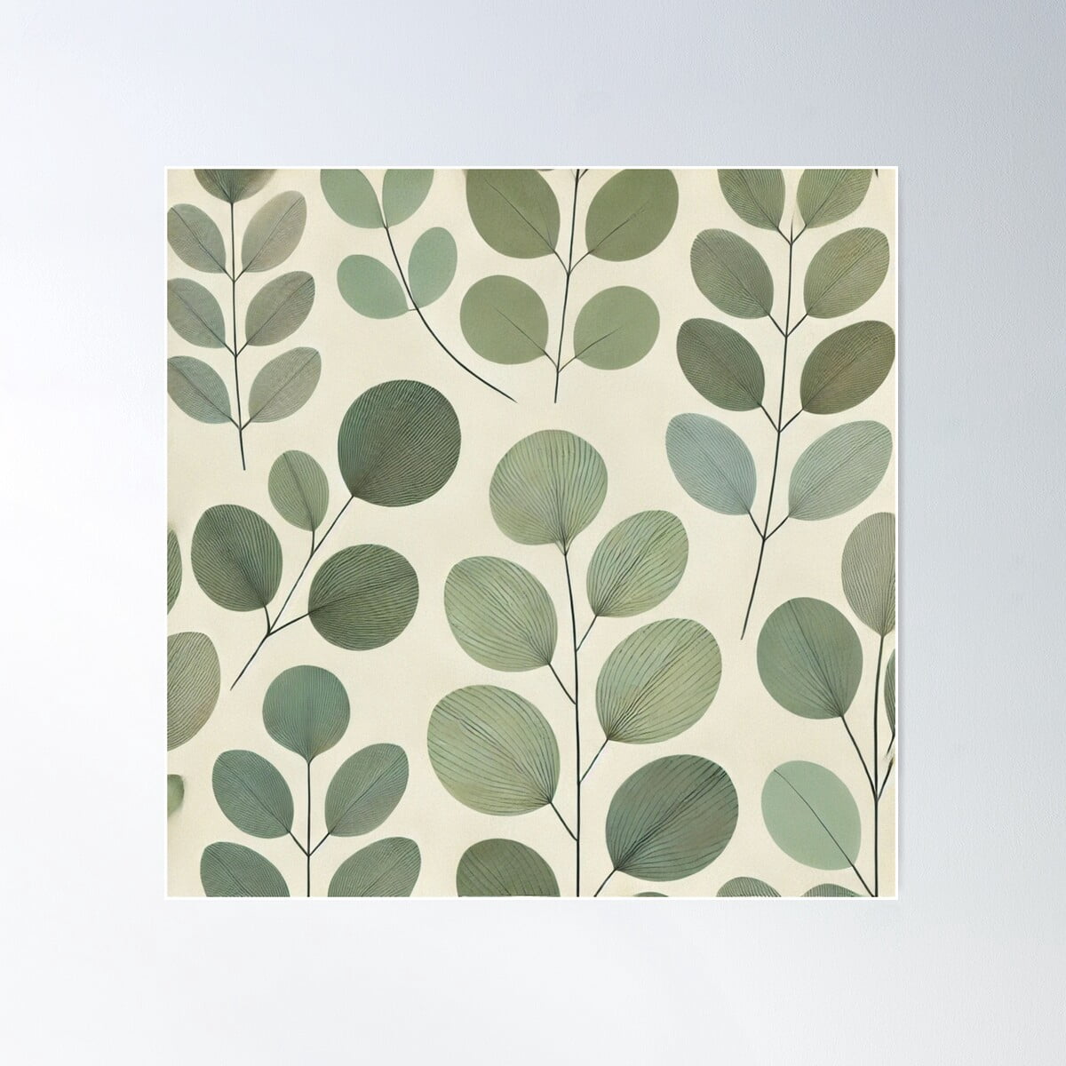 Eucalyptus Botanical Poster Wall Art, Modern Wall Decor For Living Room ...