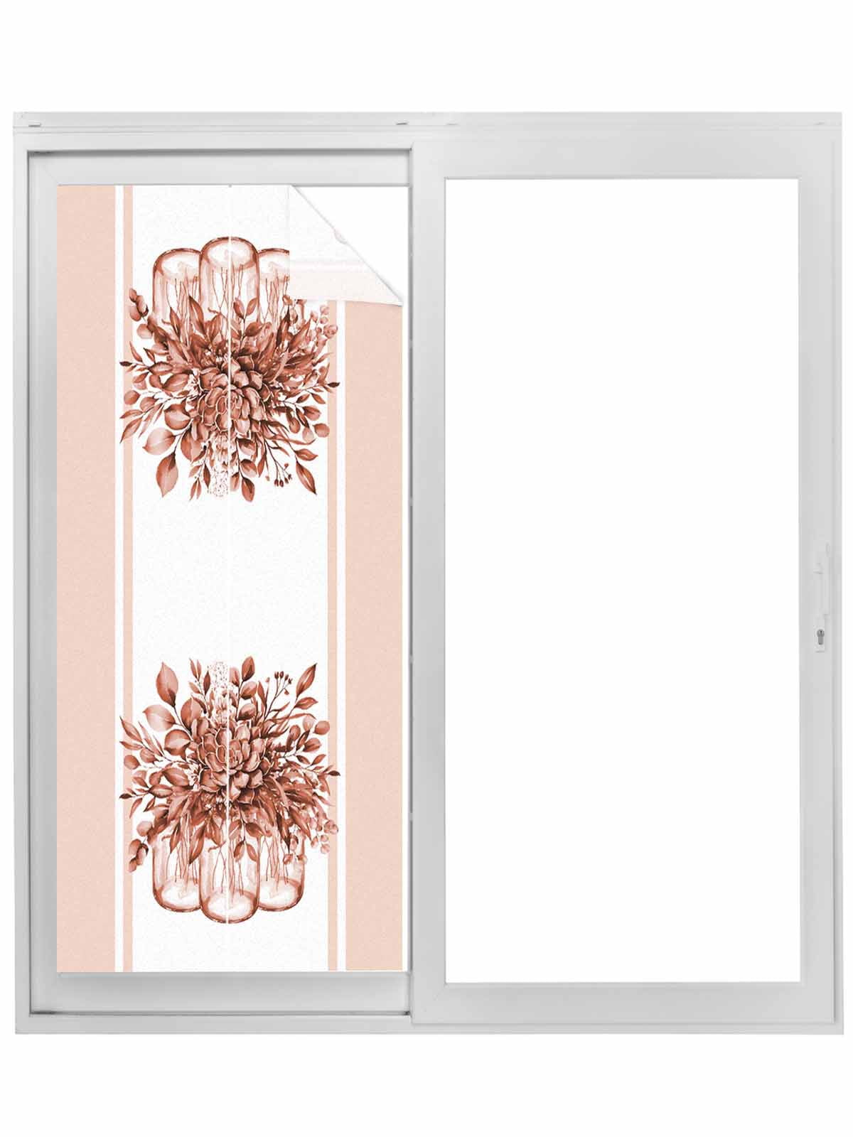 Eucalyptus Brown Window Privacy Film Stained Glass Window Film ...