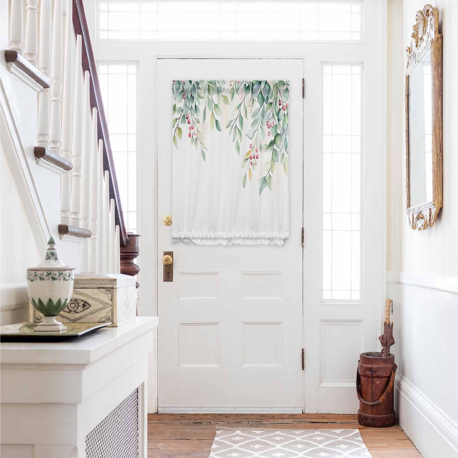 Eucalyptus Door Curtains for Door Window, French Sidelight Front Back ...