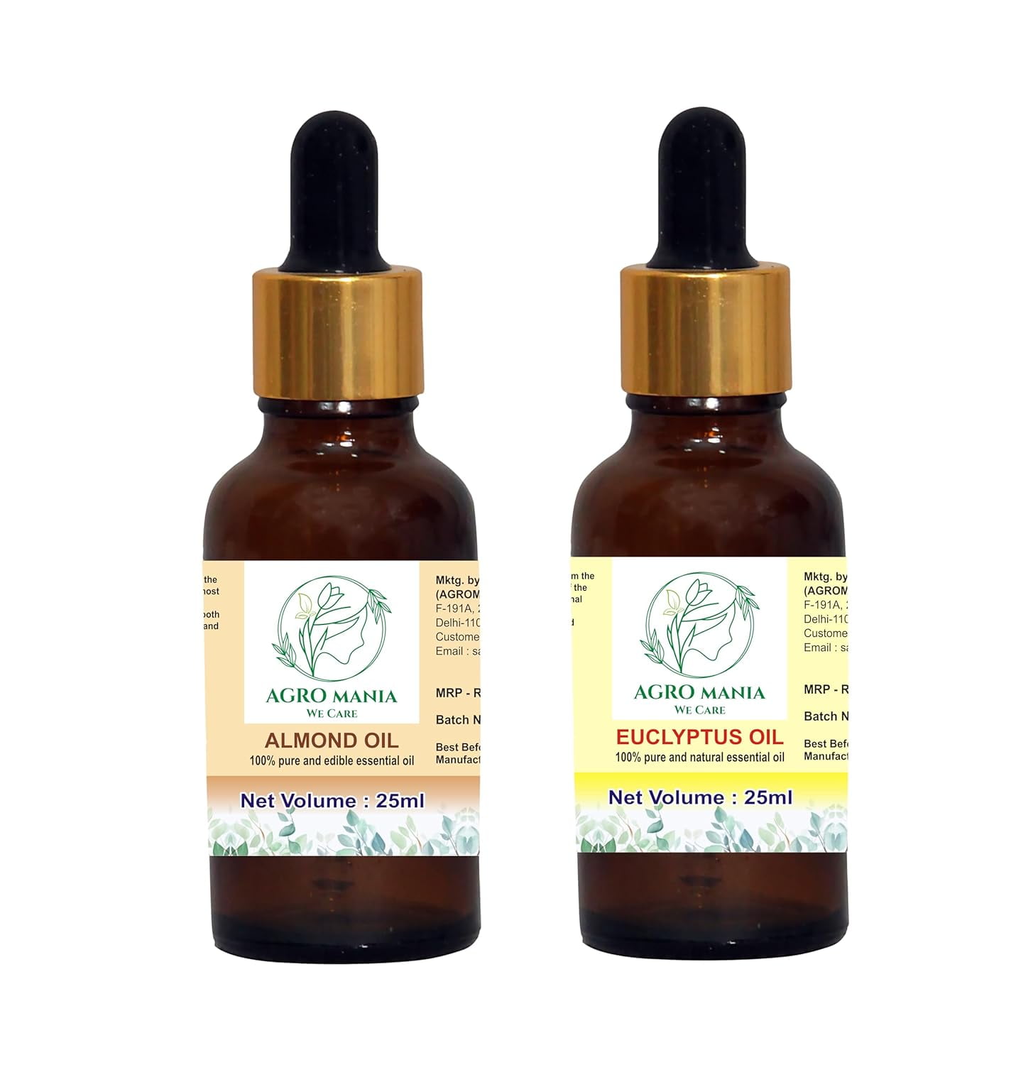 Eucalyptus Essential and Almond Sweet Oil 25ml Each by AGRO MANIA ...