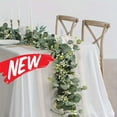 Eucalyptus Garland 6FT Artificial Ivy Greenery Fake Silver Dollar ...