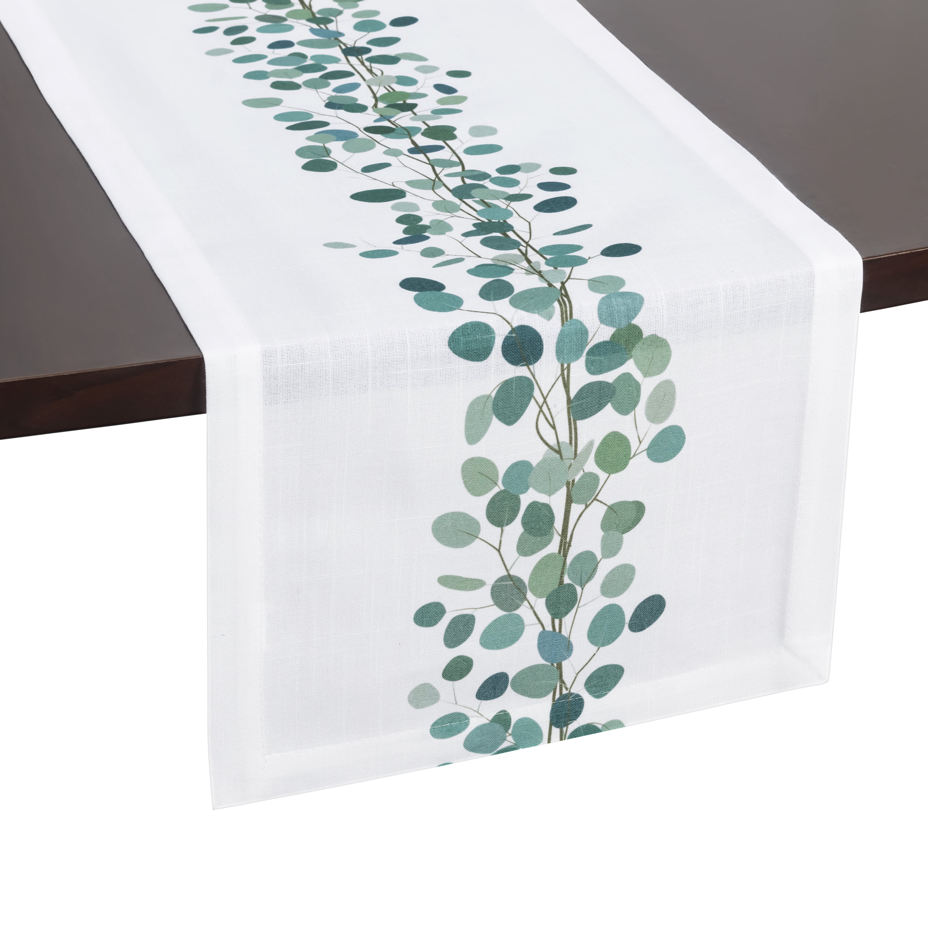 Eucalyptus Garland Leaves Table Runner Rustic Farmhouse Decor White 13 ...