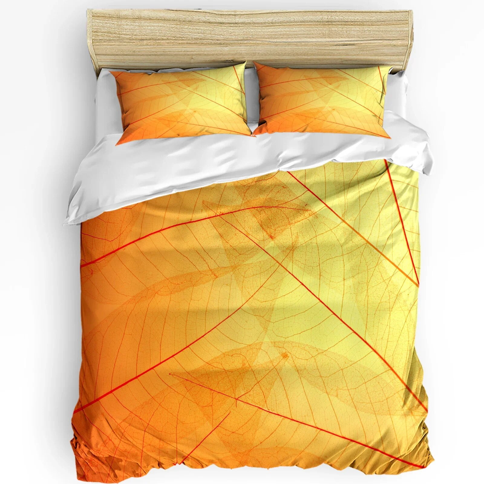 Eucalyptus Green Leaves Plant 3pcs Bedding Set For Bedroom Double Bed ...