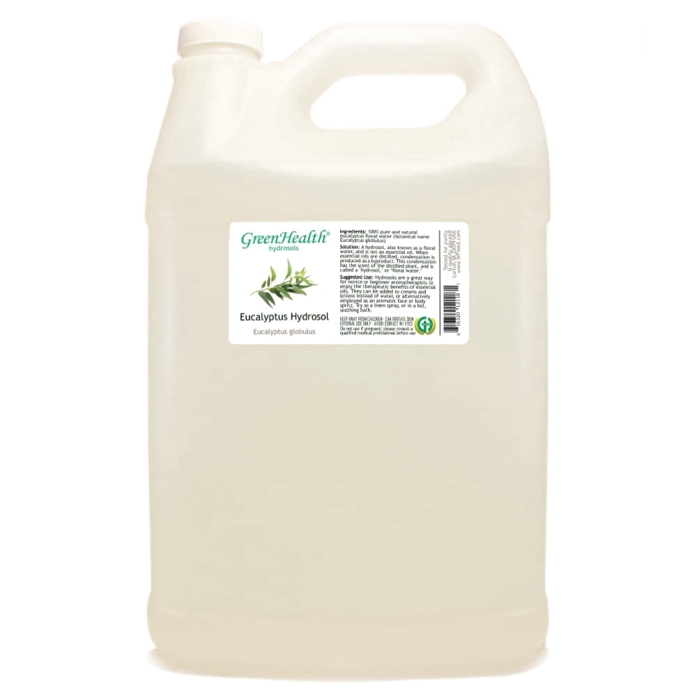 GreenHealth Eucalyptus Hydrosol - 1 Gallon Clear Plastic Jug with Cap ...