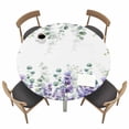Eucalyptus Lavender Fitted Tablecloth with Elastic Edged, Round Table ...