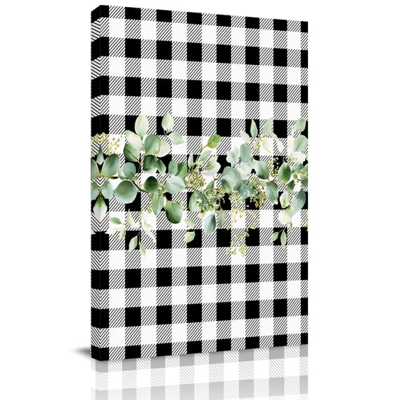 Eucalyptus Leaf Canvas Wall Art for Living Room, Watercolor Country ...