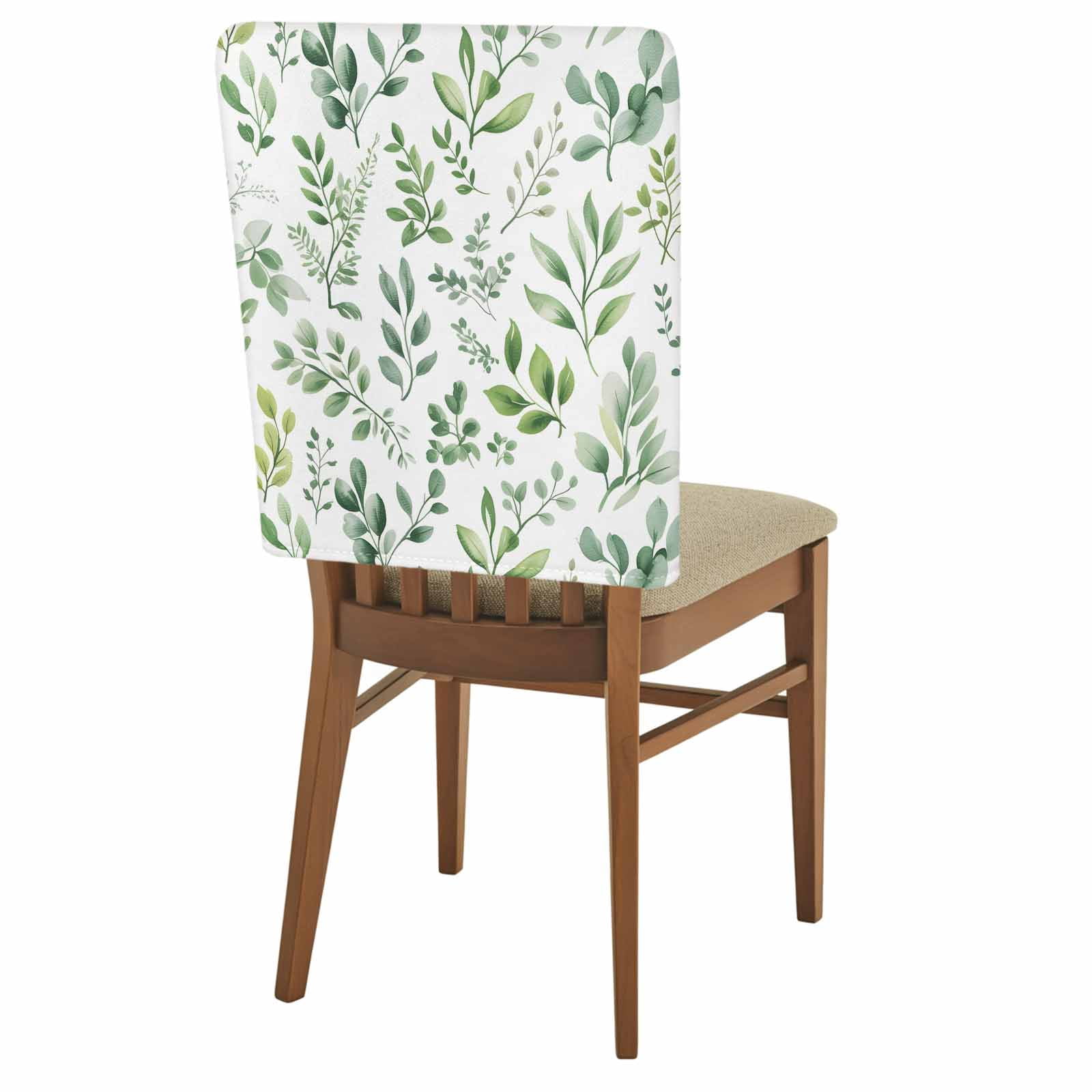Eucalyptus Leaf Chair Covers Set of 8 Watercolor Spring Summer Country ...