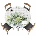 Eucalyptus Leaf Fitted Tablecloth with Elastic Edged, Round Table Cloth ...