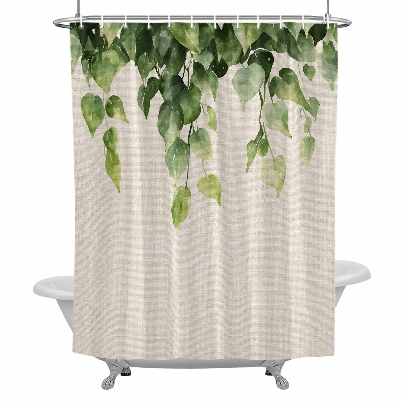 Eucalyptus Leaf Shower Curtain for Bathroom, Vintage Sage Green Leaves ...