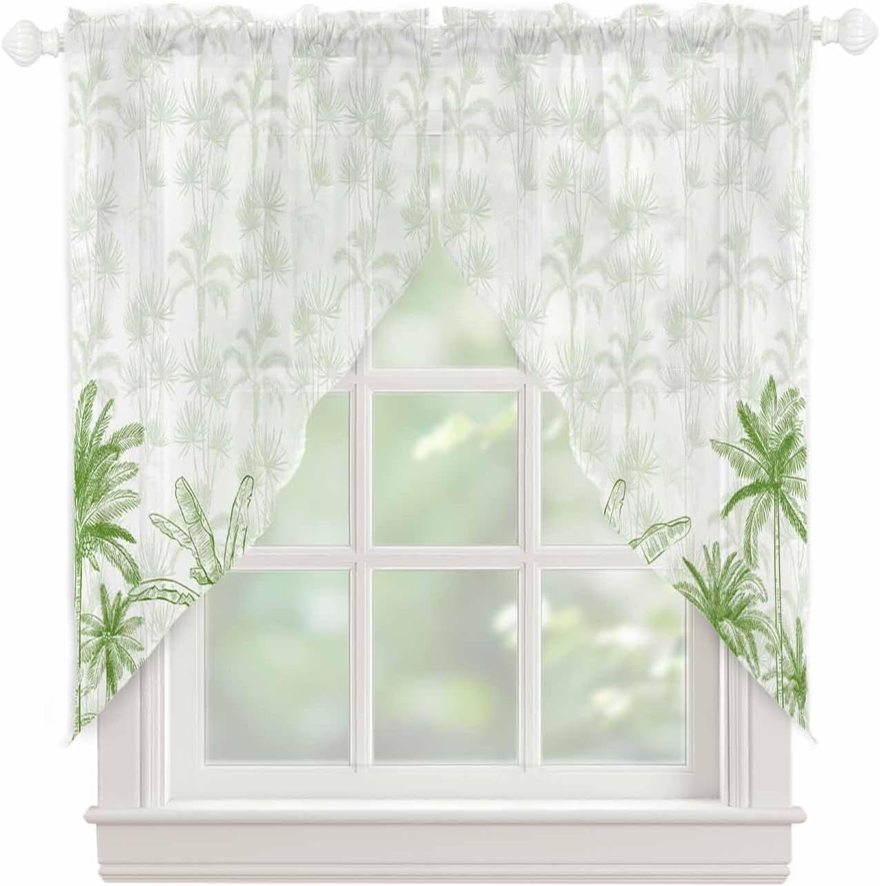 Eucalyptus Leaf Swag Valances for Windows Summer Flowers Leaves ...
