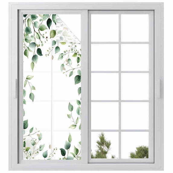 Eucalyptus Leaf Window Privacy Film Country Green Plant Farm Decorative ...