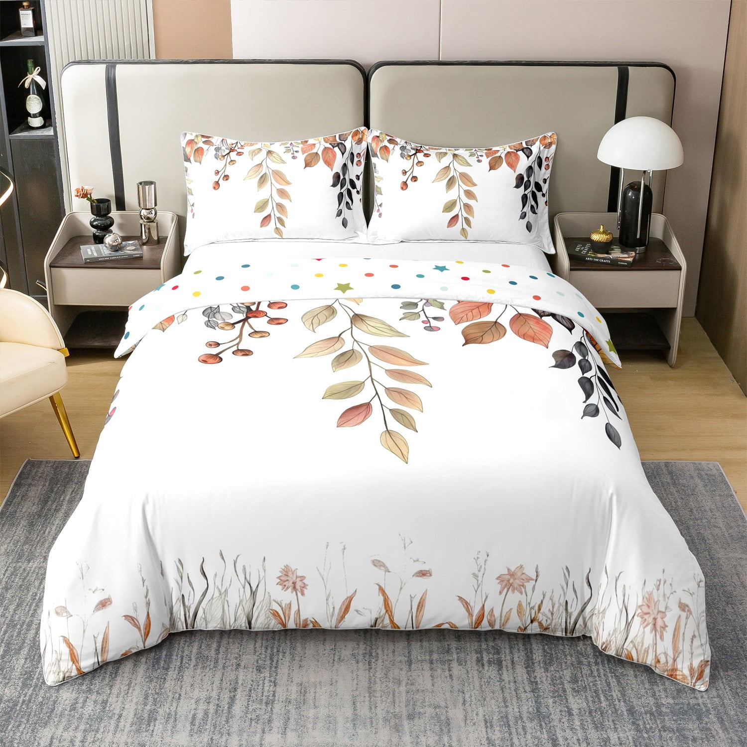 Eucalyptus Leaves 100% Cotton Duvet Cover Queen Size Adults,Oil ...