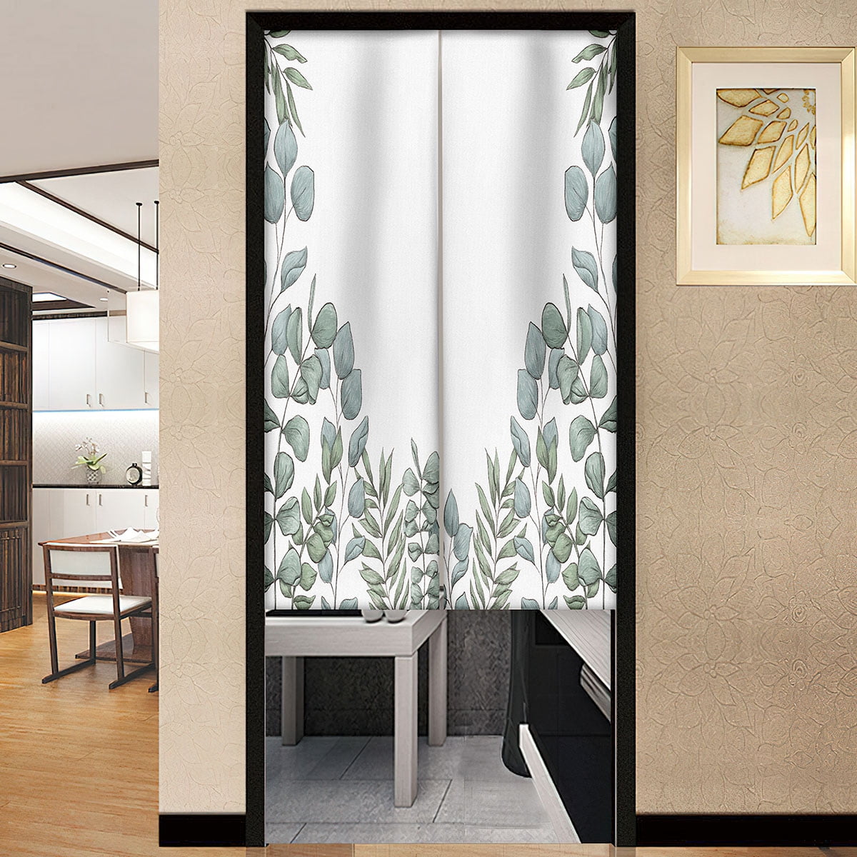 Eucalyptus Leaves Door Curtains Kids Bedroom Izakaya Hospital Partition ...