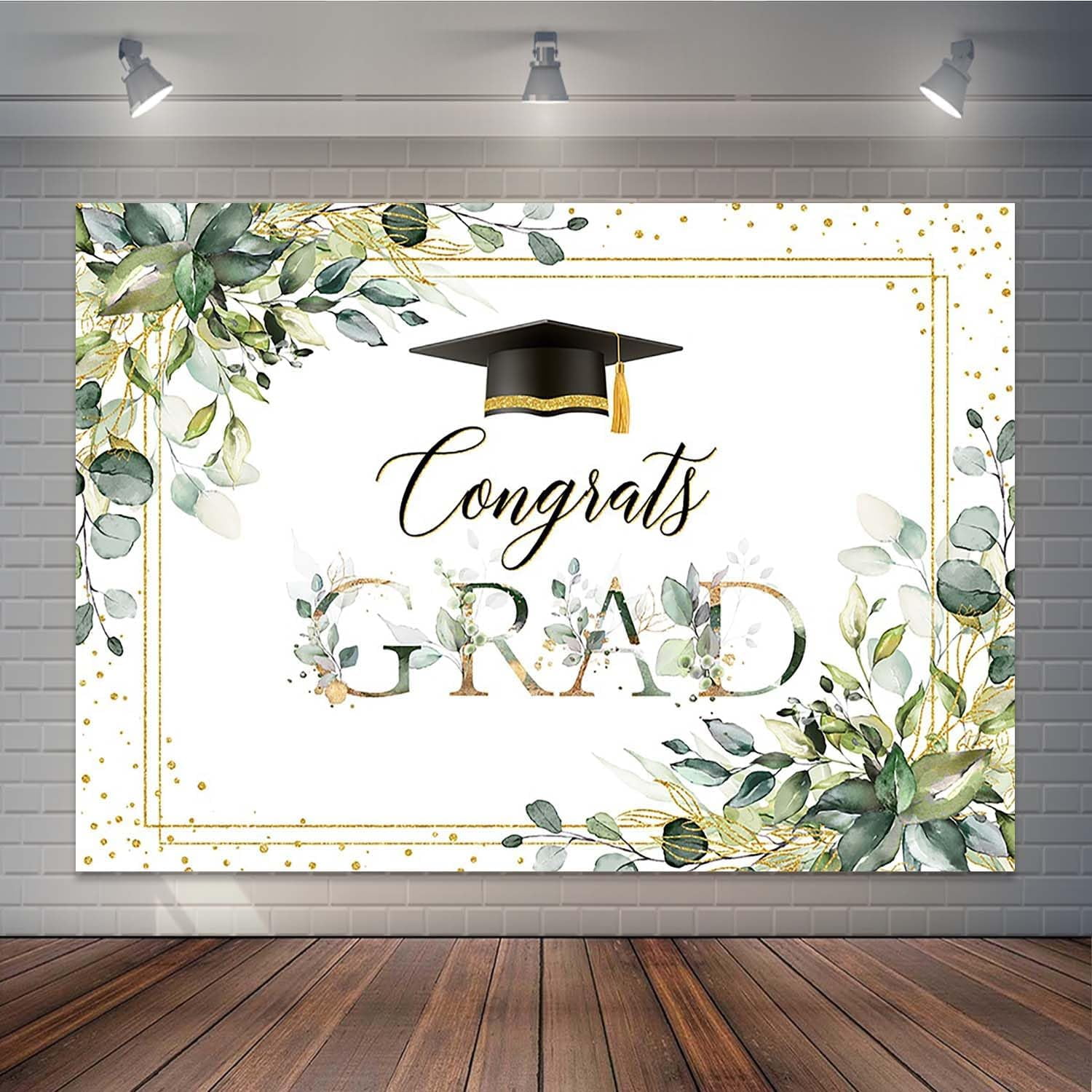 Eucalyptus Leaves Graduation Backdrop 2025 Congrats Grad Greenery ...