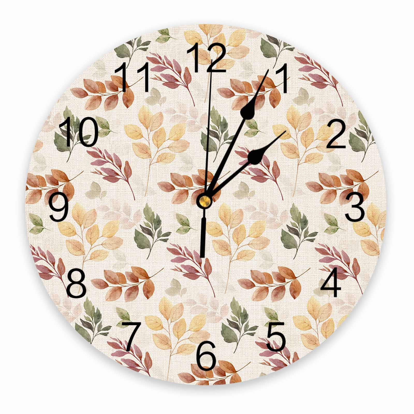 Eucalyptus Leaves Green Leaves PVC Wall Clock Bedroom ration Wall Clock ...