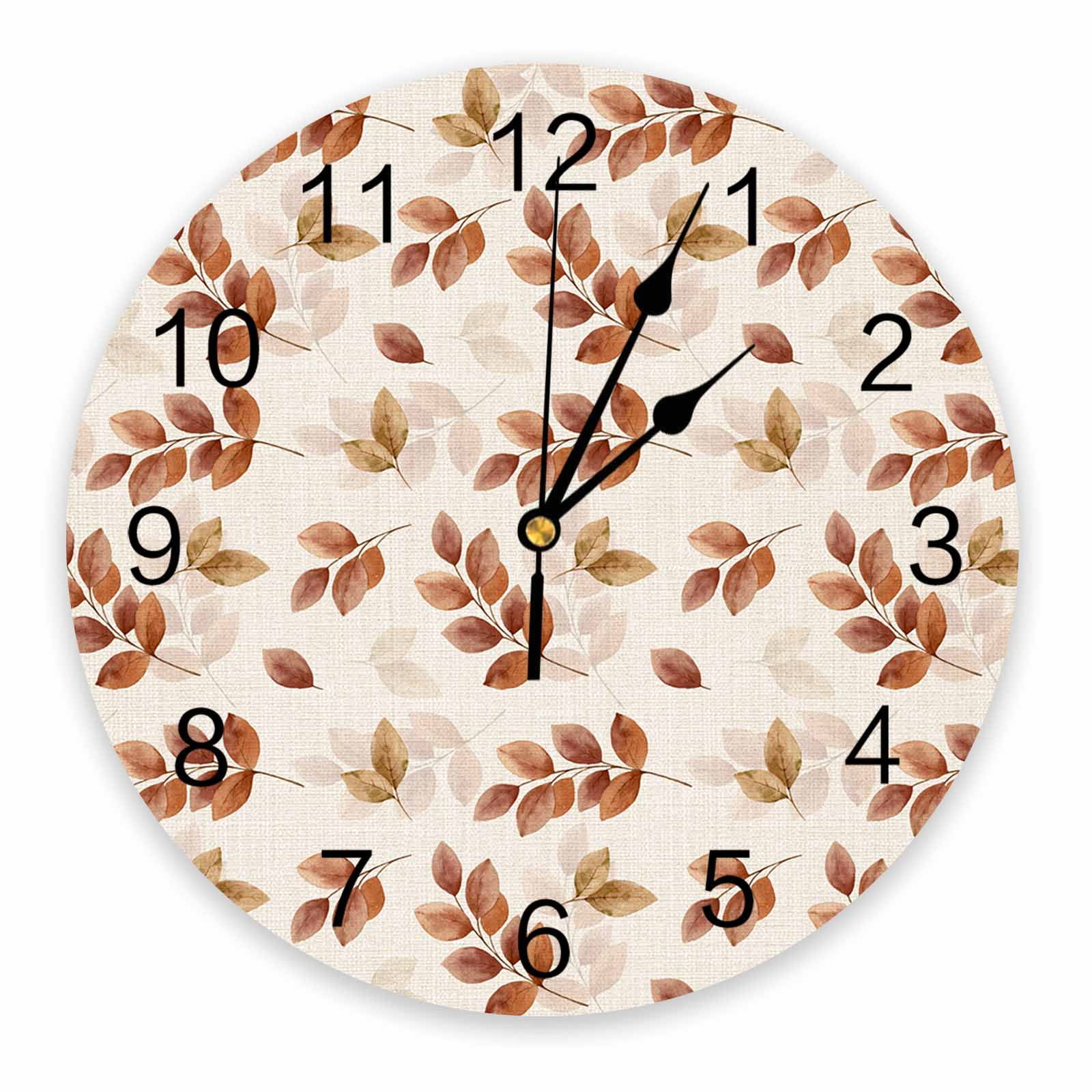 Eucalyptus Leaves Green Leaves PVC Wall Clock Bedroom ration Wall Clock ...