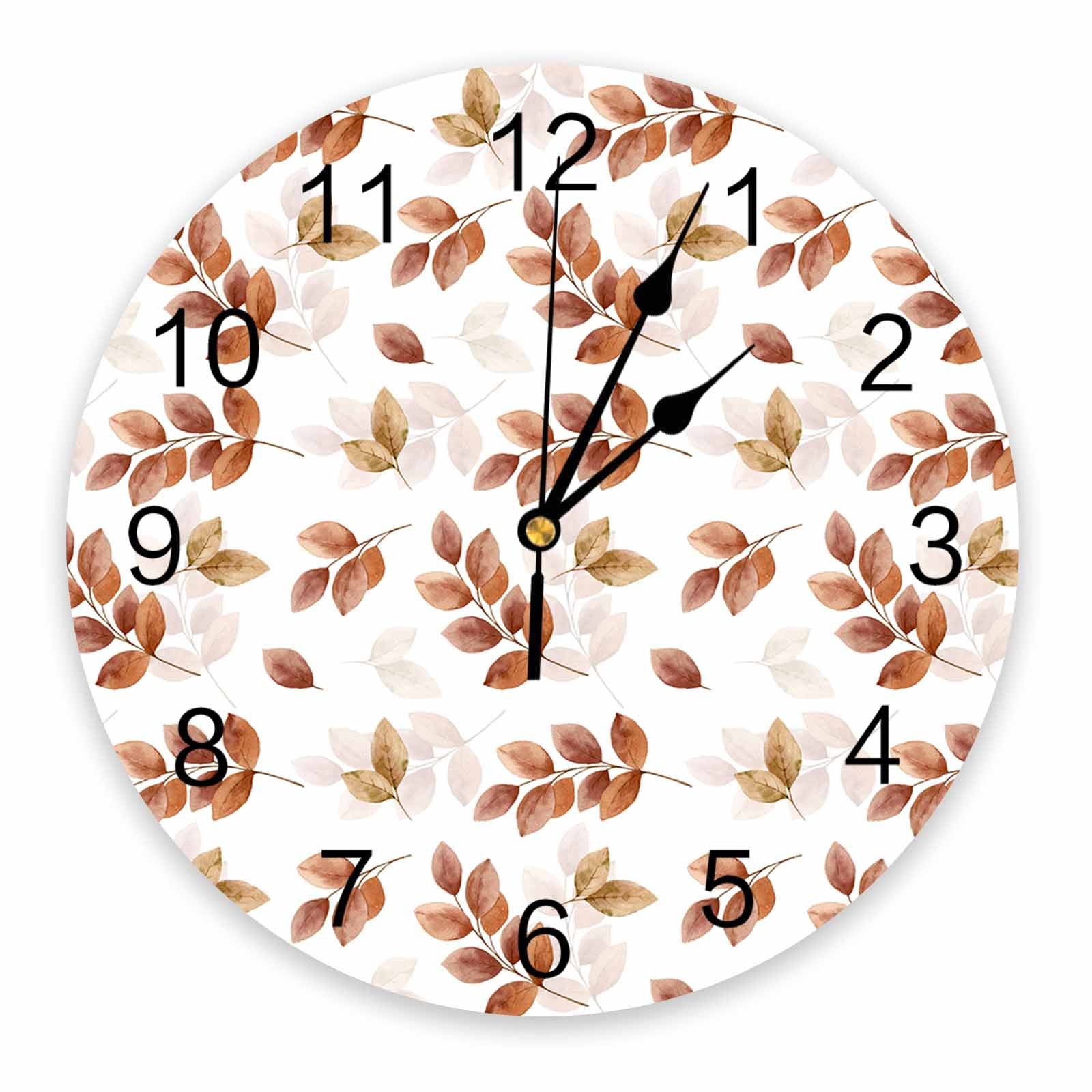 Eucalyptus Leaves Green Leaves PVC Wall Clock Bedroom ration Wall Clock ...