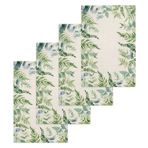 Eucalyptus Leaves Kitchen Dish Towels for Drying Dishes Set of 4 ...